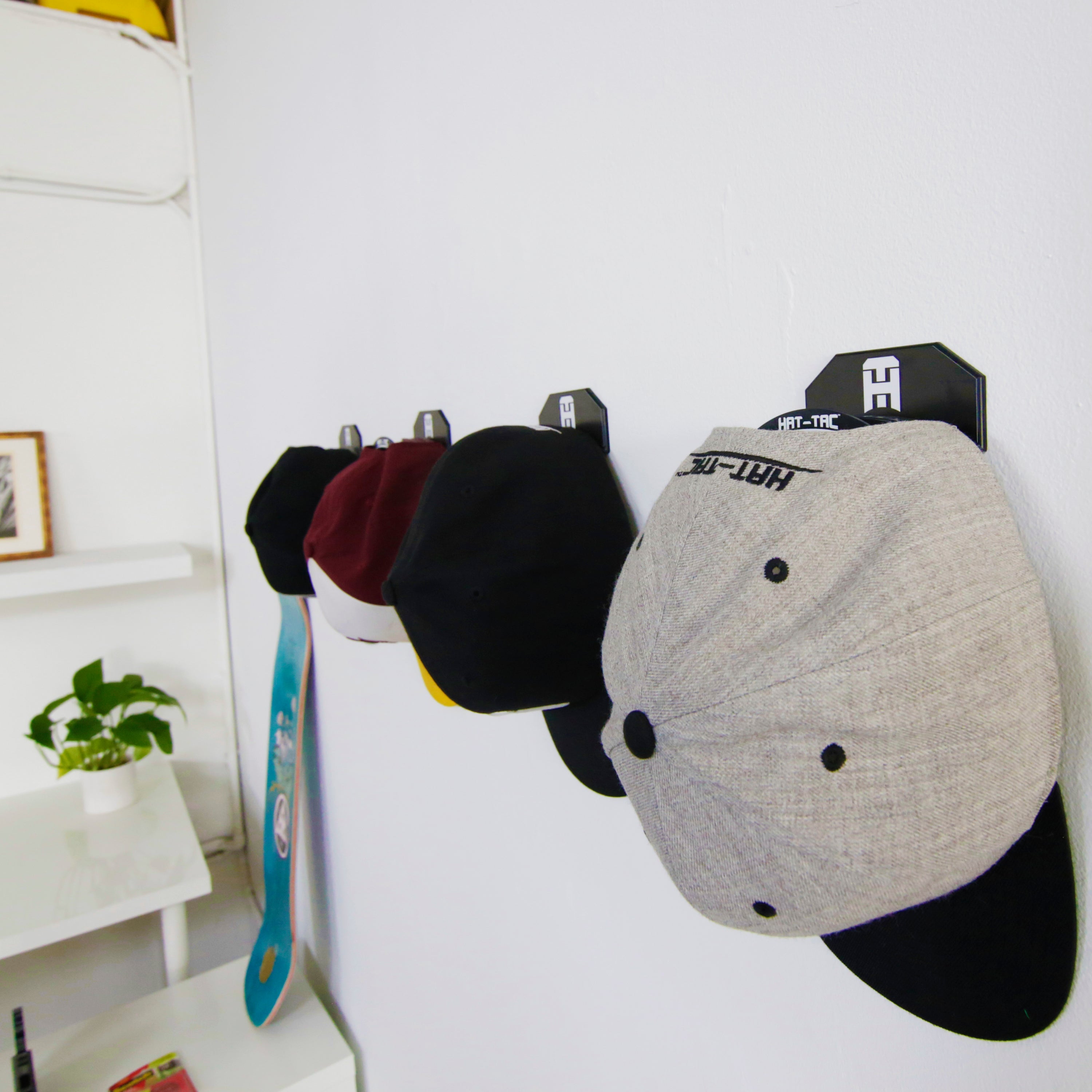 Premium Hat & Cap Wall Hanger Organizer Display Hook | HAT-TAC
